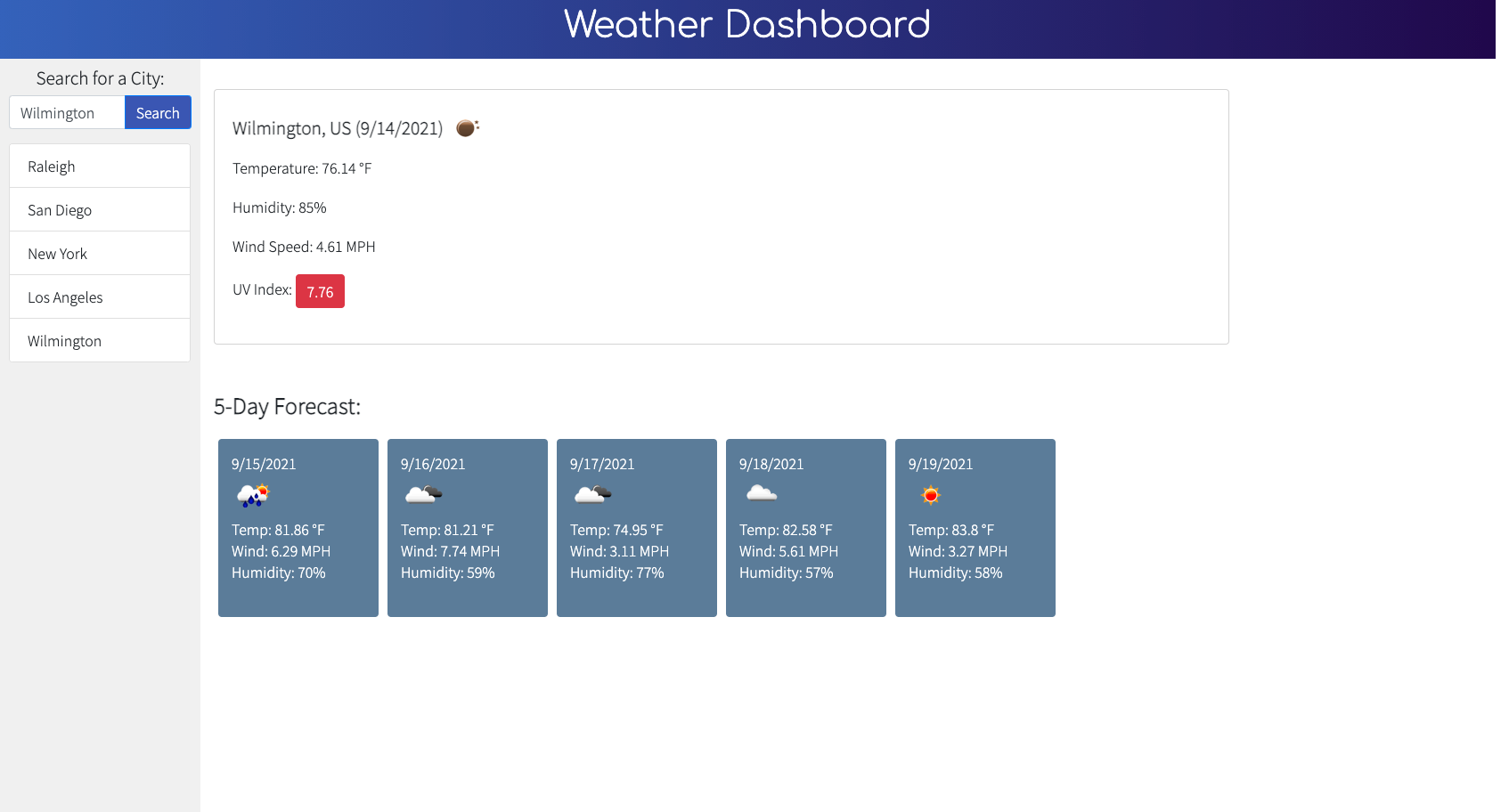 GitHub - jordandub1/weather-dashboard: 06: Server-Side APIs: Weather Dashboard